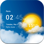 Download Transparent clock & weather for PC / Windows / Computer