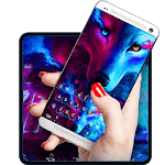 Download Blue Ice Fire Wolf Keyboard Theme for PC / Windows / Computer