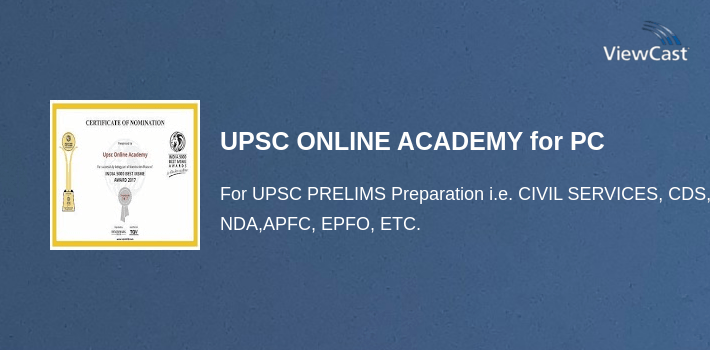 Download UPSC ONLINE ACADEMY for PC / Windows / Computer